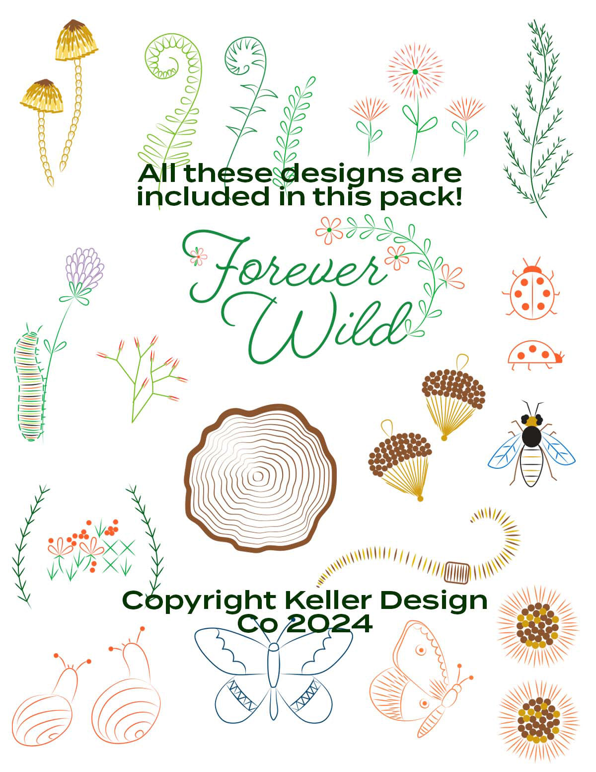 1-Stick It Stitch It Water Soluble Embroidery Patterns-Forever Wild ...