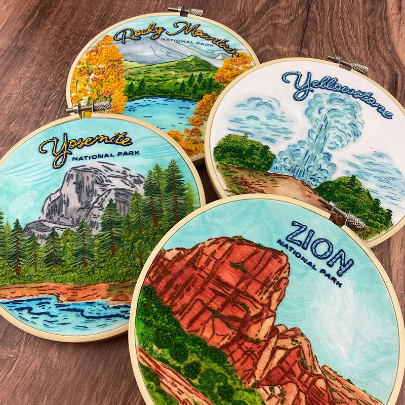 Rocky Mountain National Park Hand Embroidery Craft Kit - Keller Design Co.